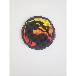 Handmade | Wall Decor | Mortal Kombat Scorpion With Logo Perler Bead ...